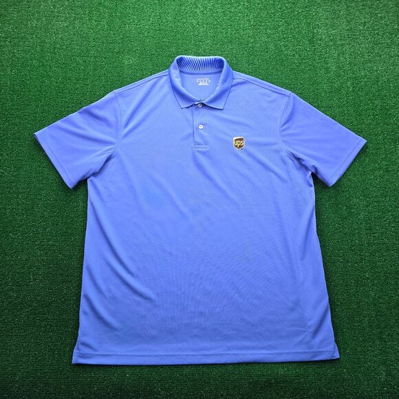 Lands' End | Shirts | Ups Polo Shirt Mens Largexl Blue Short Sleeve ...